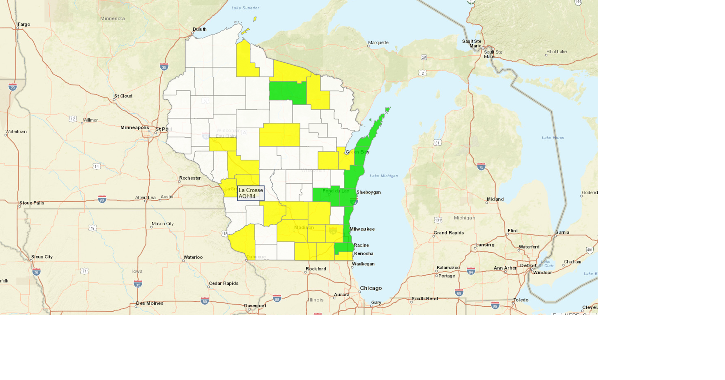 Air quality currently at moderate levels | Top Stories | wxow.com