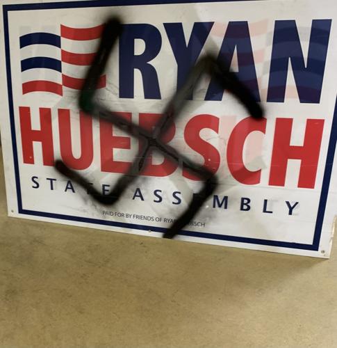 Ryan Huebsch campaign sign stolen and vandalized | News | wxow.com