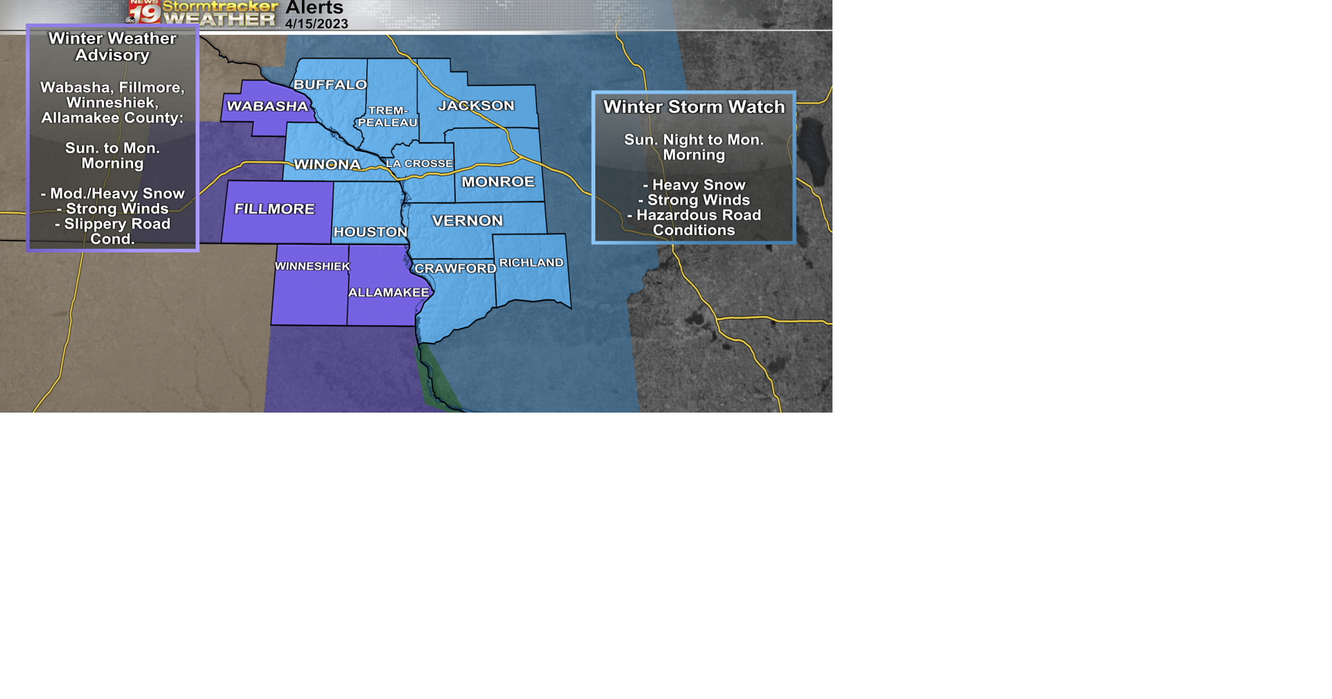 Winter returns Sunday as rain turns to snow | Weather | wxow.com