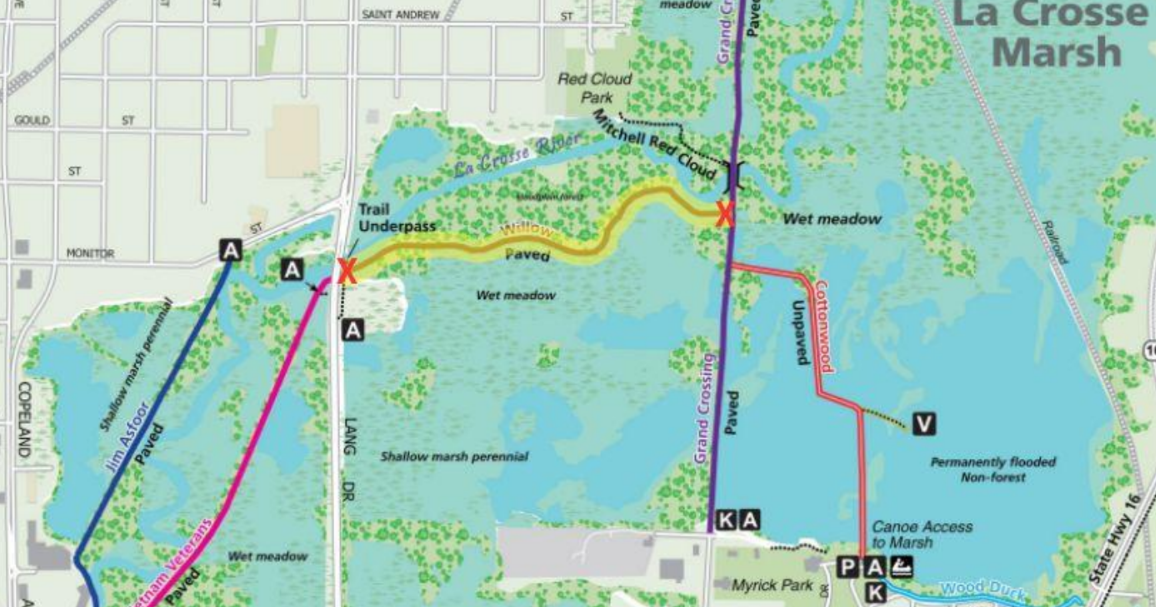 Flooding closes marsh trail | News | wxow.com