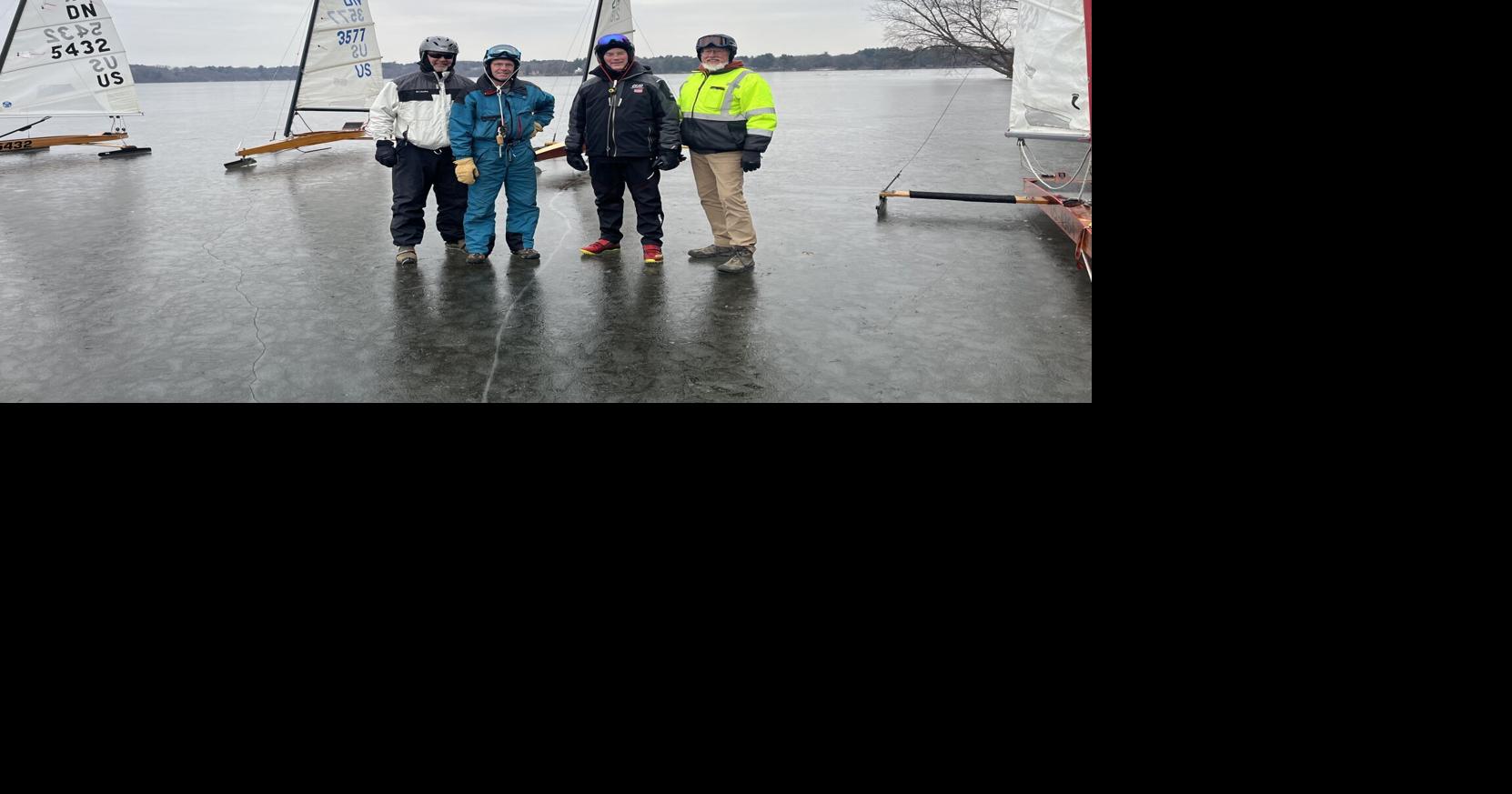 Weather allows for iceboating on Lake Altoona | Wake Up Wisconsin ...