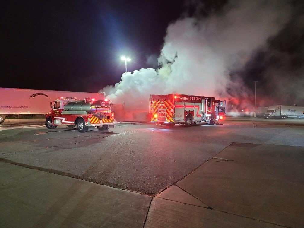 No injuries after semi truck fire at Tomah northside Kwik Trip | News ...