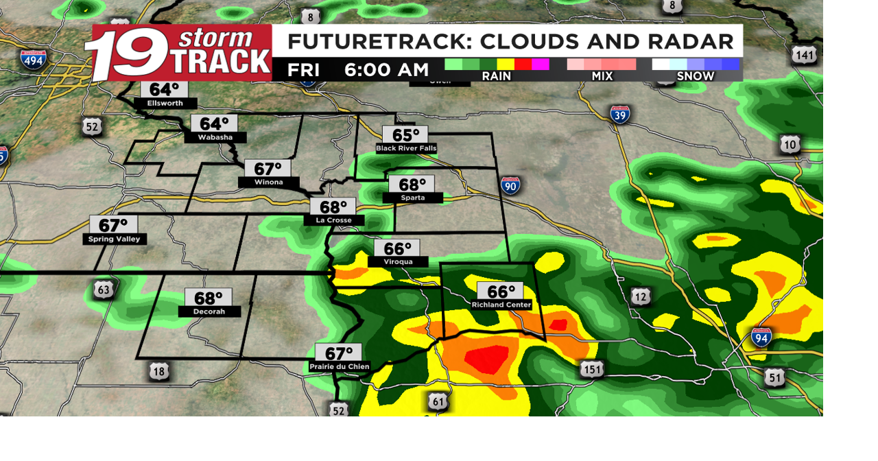 DMA Futuretrackcast GRAF Long RangeFriday6am.png | | wxow.com