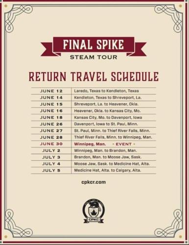 Final Spike Steam Tour train returning next month | News | wxow.com
