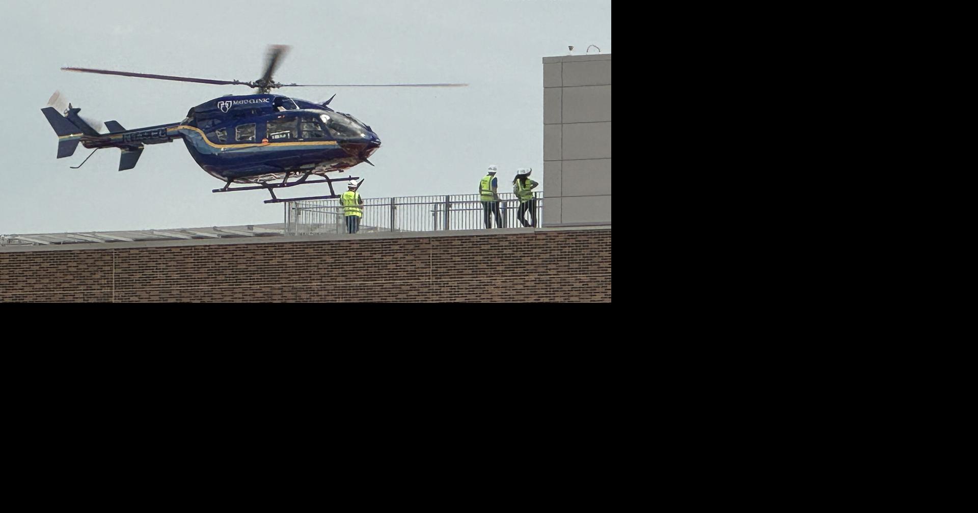 Mayo tests out helipad on new hospital building | News | wxow.com