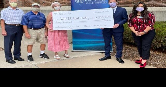 Mayo Clinic Health System Donates 50000 To Wafer Food Pantry Project