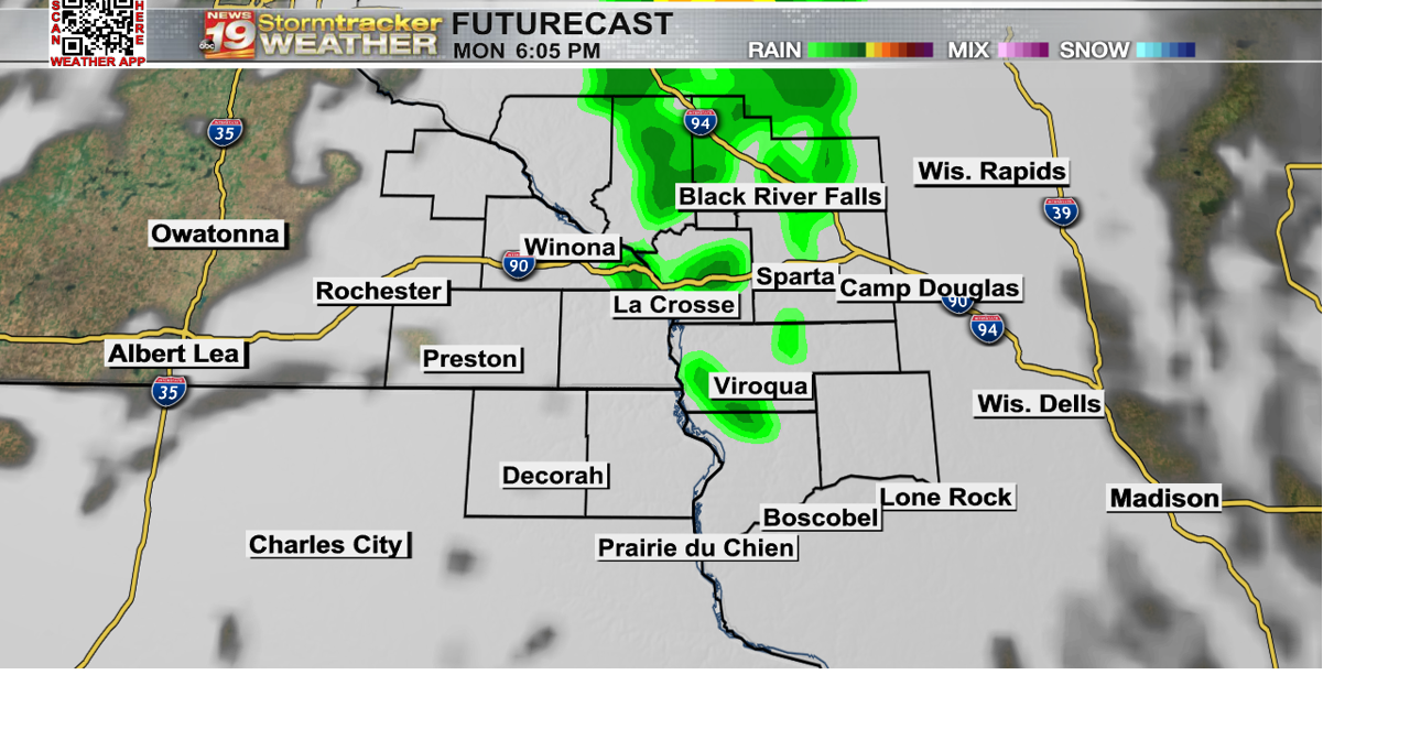 A few rain chances to start the week | 19 Storm Track Weather | wxow.com