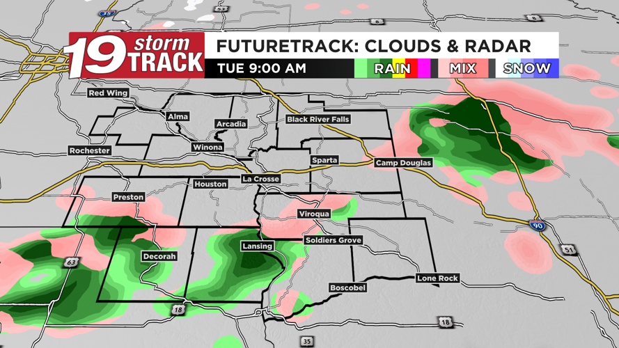 Cloudy and mild today but tracking some rain and freezing rain later tonight into Tuesday ...