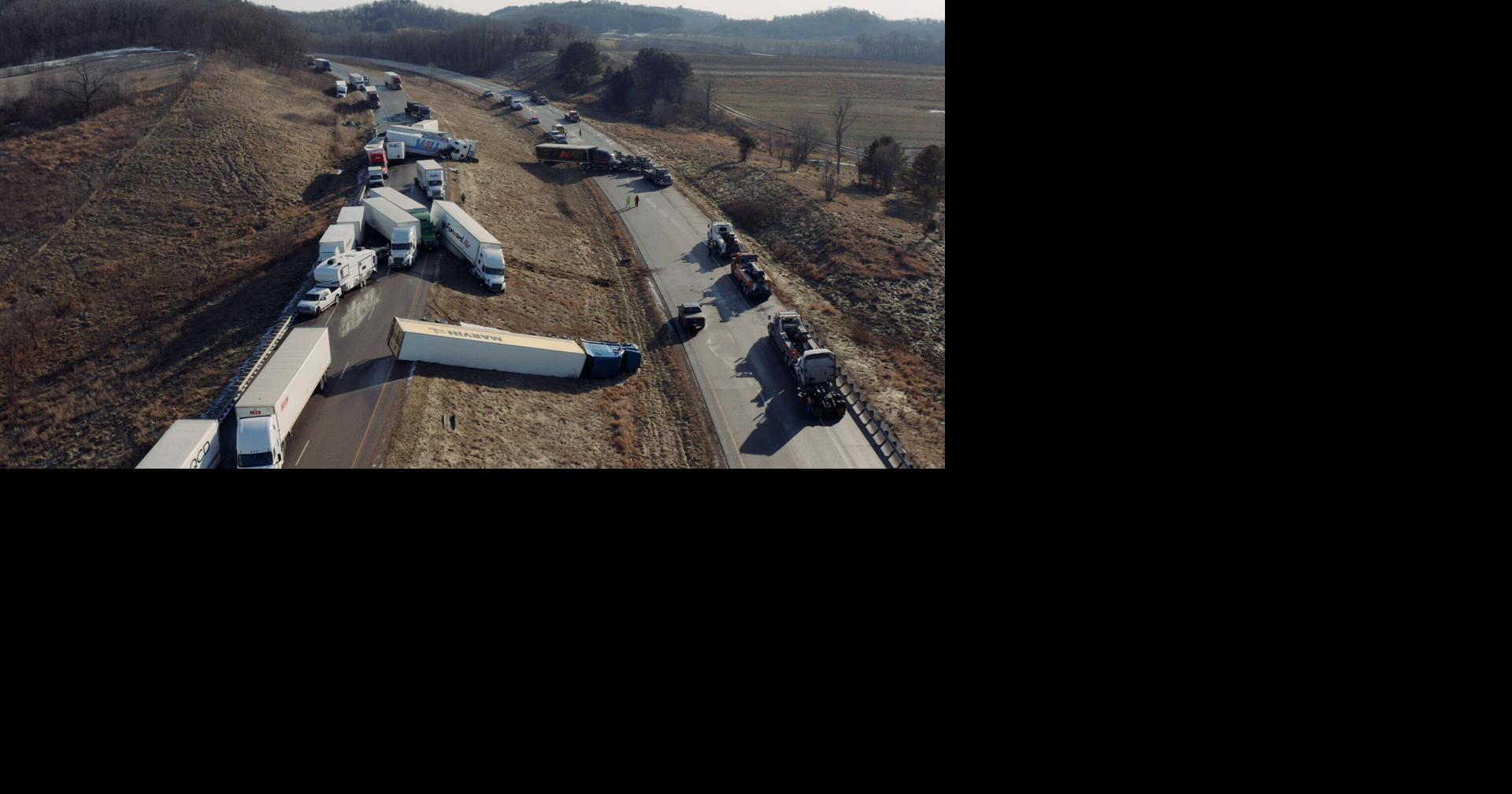 WATCH: Drone video and images of I-94 crash | News | wxow.com