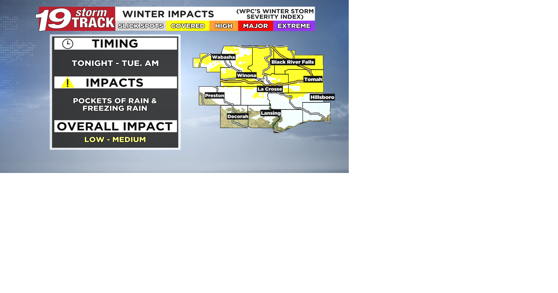 Cloudy and mild today but tracking some rain and freezing rain later ...