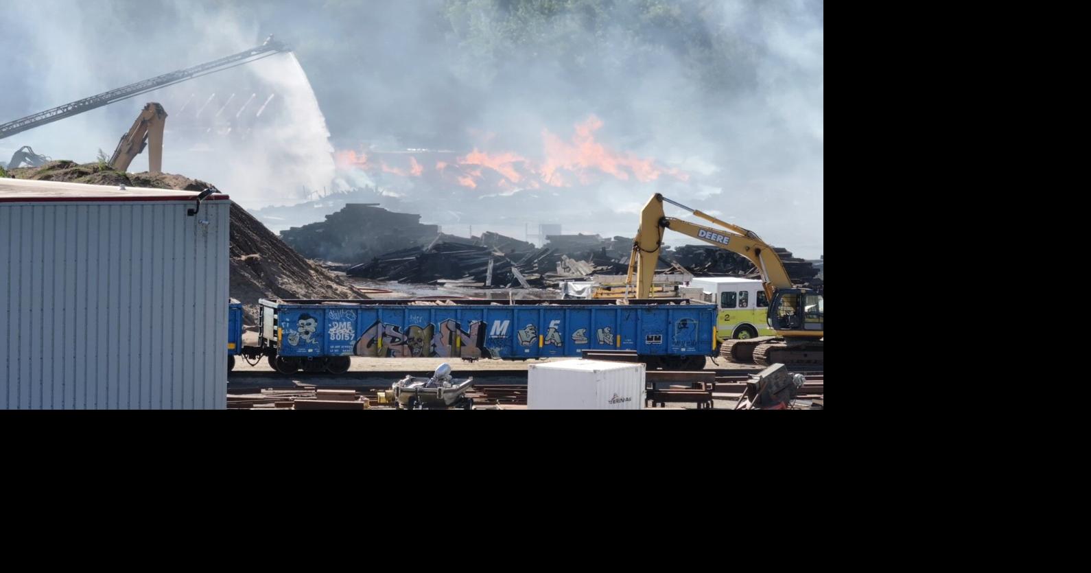 WEB EXTRA: Drone video of Omaha Track fire | News | wxow.com
