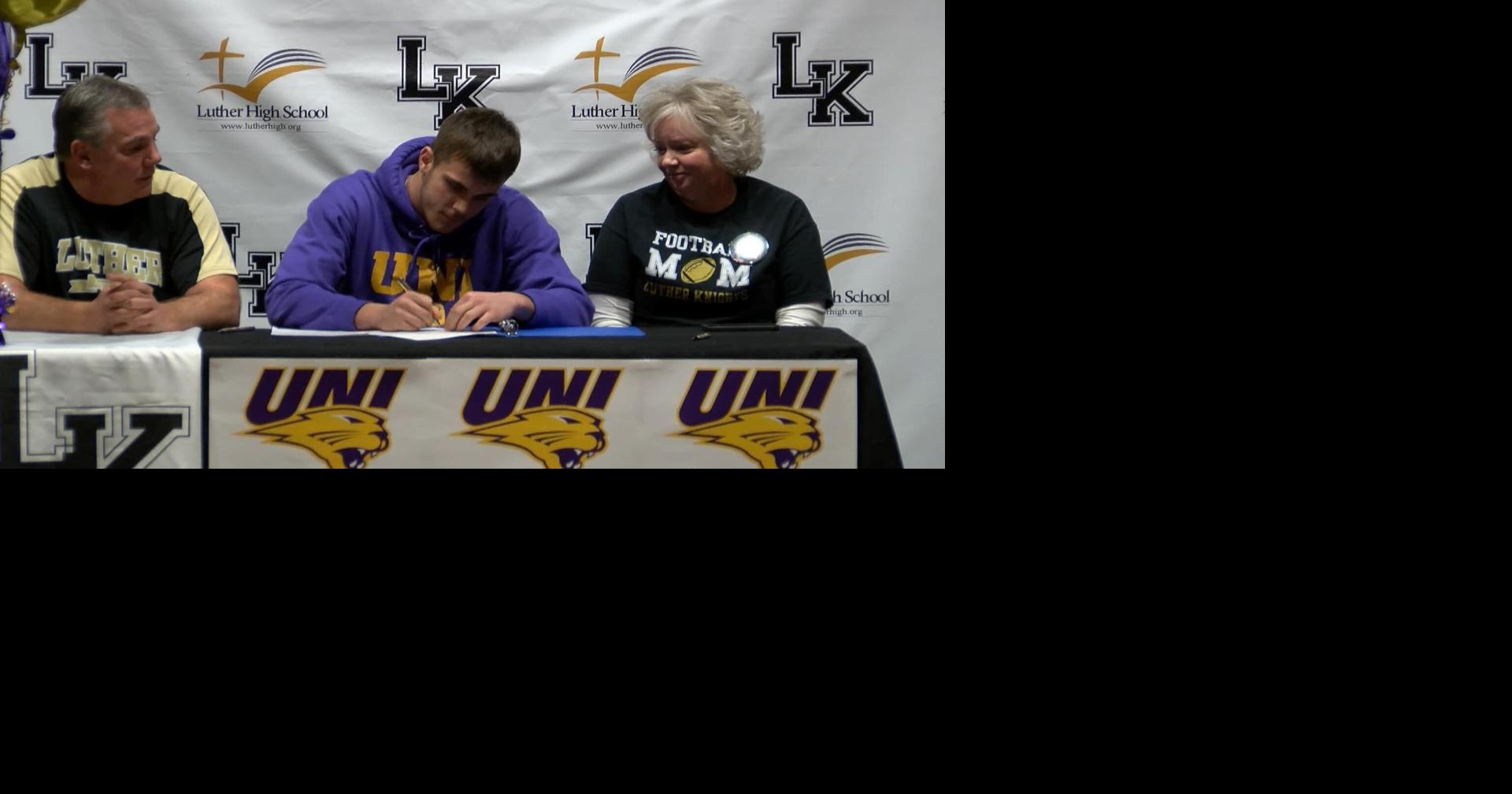 Luther's Gavin Proudfoot signs to play football at UNI | Sports | wxow.com