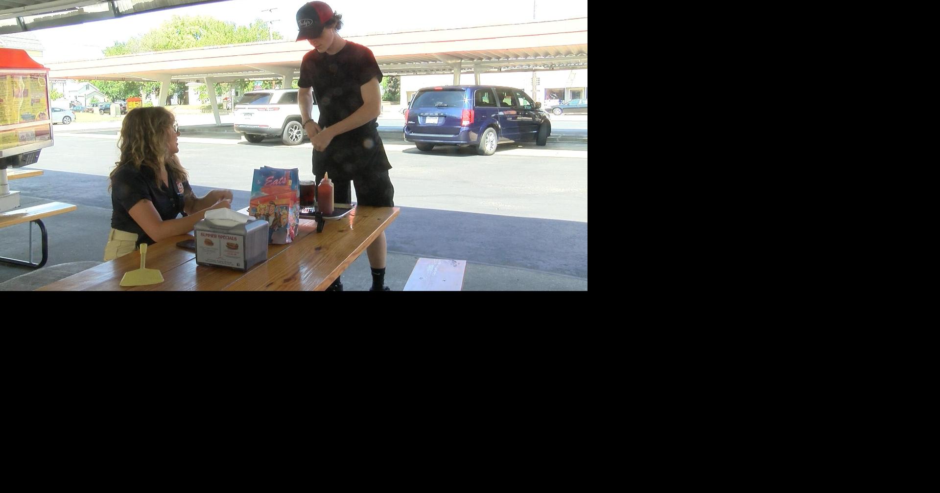 First male Carhop serves at Rudy's Drive-In | News | wxow.com