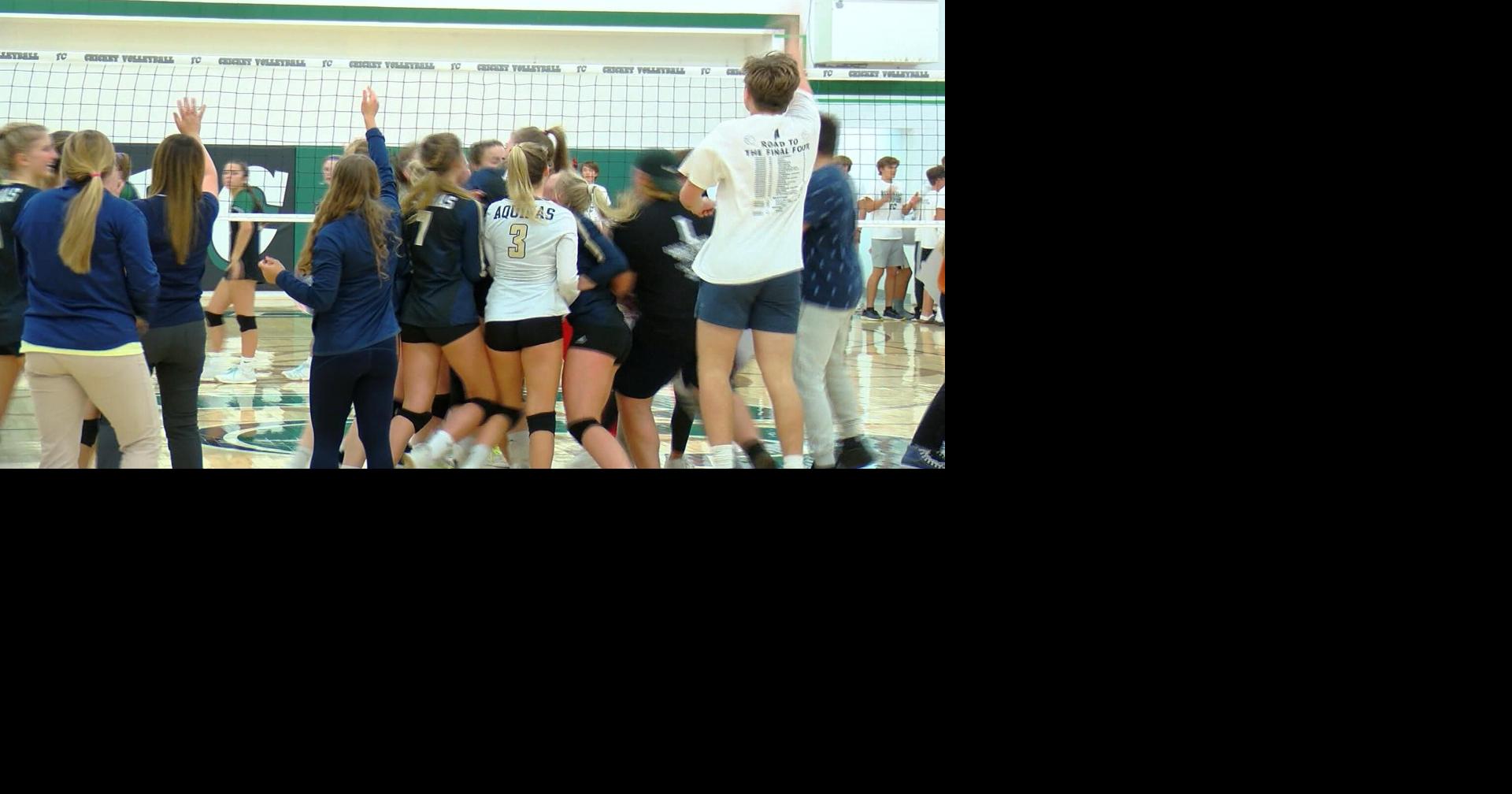 Aquinas volleyball with come from behind win to advance to championship ...