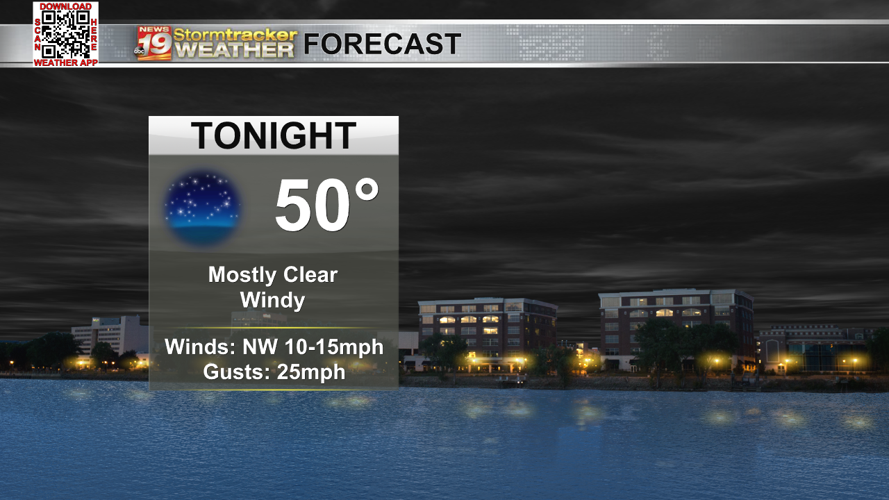 Windy Saturday but Sunday looks to calm down. | 19 Storm Track Weather ...