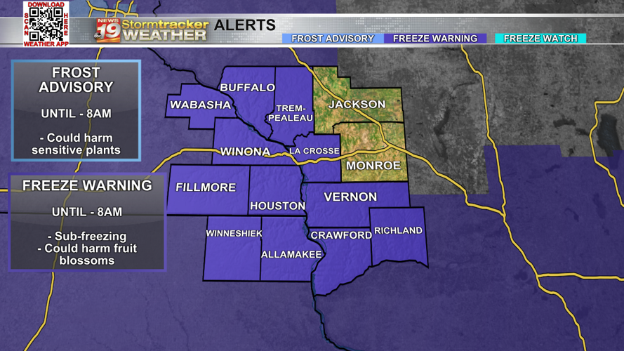 Freeze Warning in effect from Saturday night into Sunday morning. | 19 ...