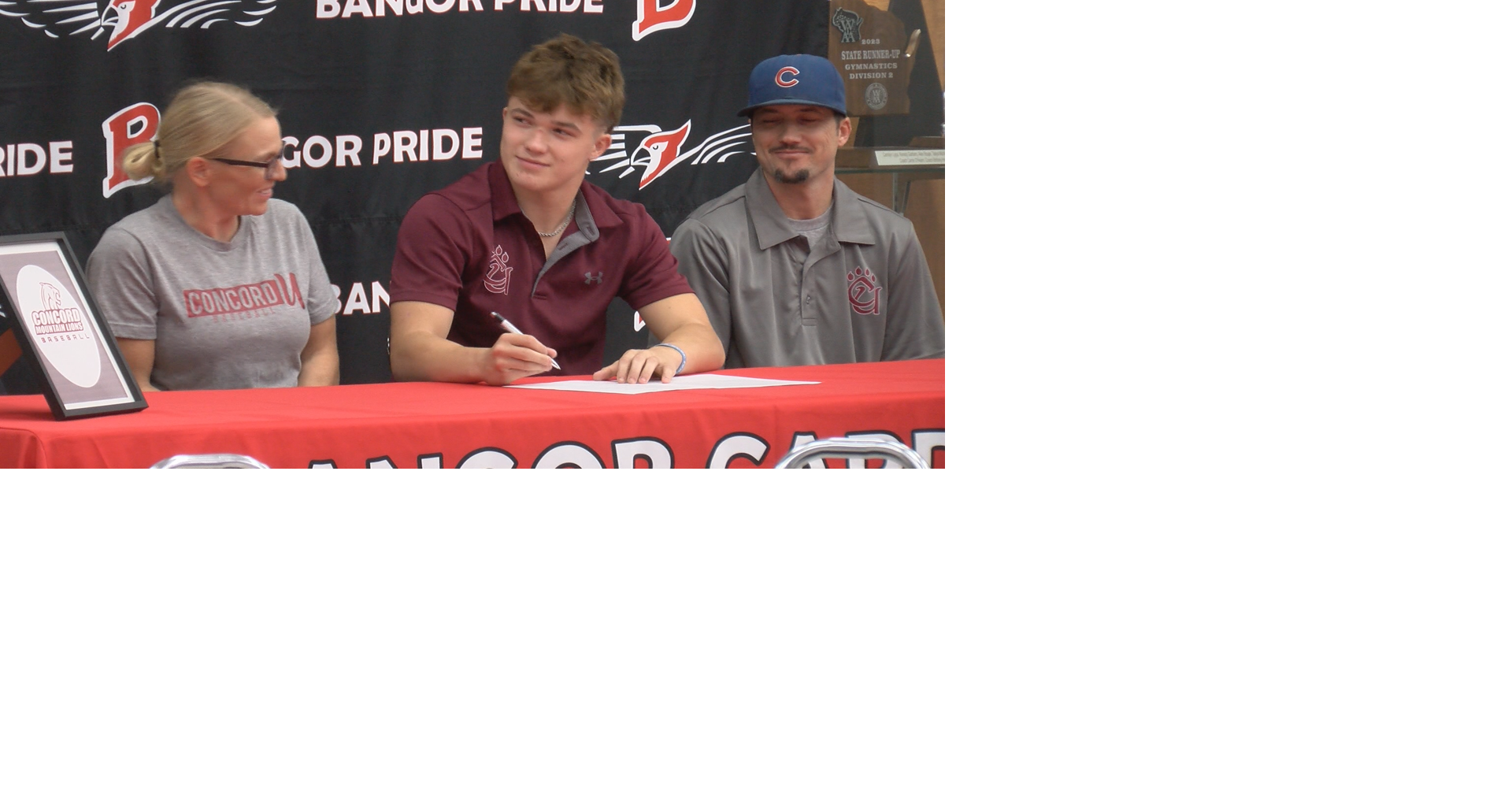 Bangor's Bryce Peterson signs to play baseball at Concord in West ...