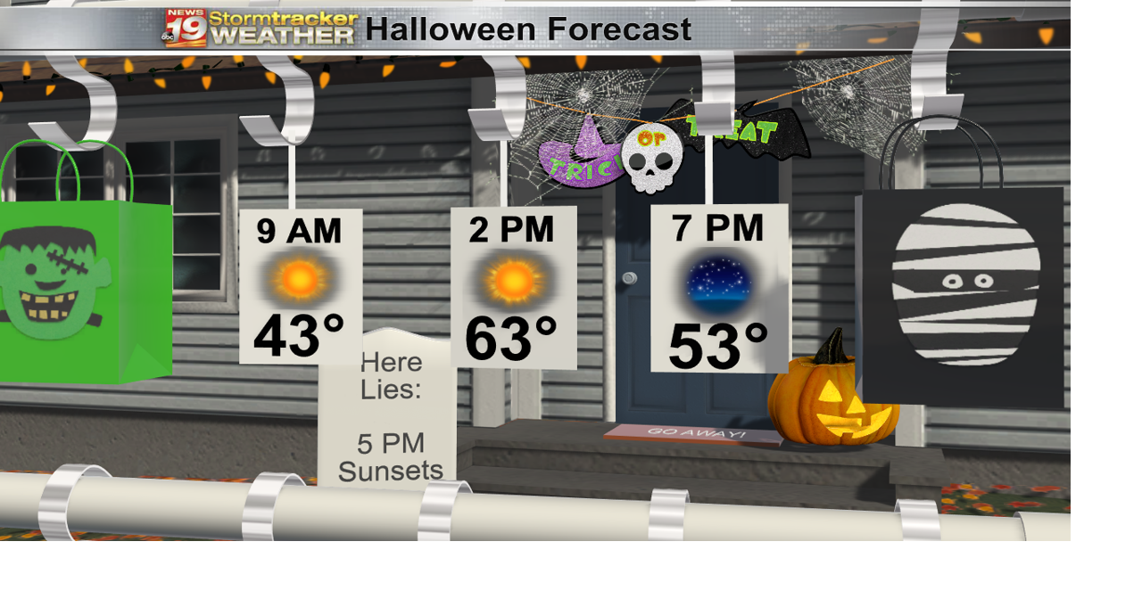 Happy Halloween! Ghosts and ghouls will fly easy with clear skies on ...