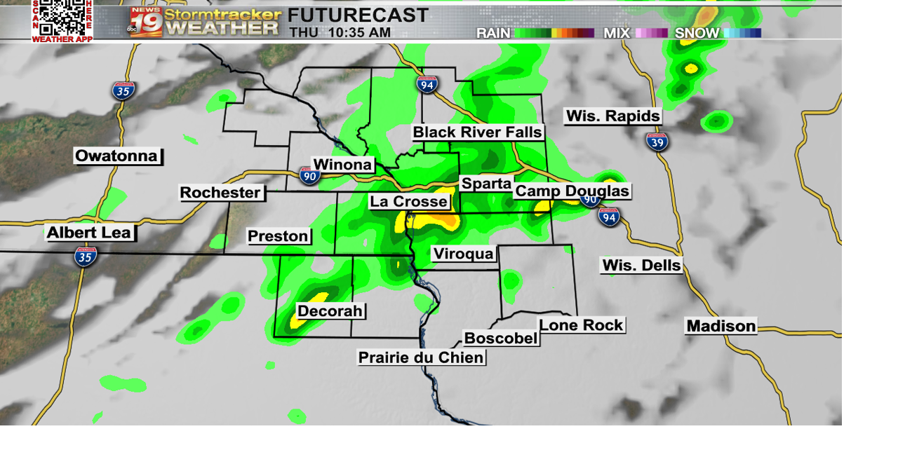 Rain and Storm chances approach Thursday morning. | 19 Storm Track ...