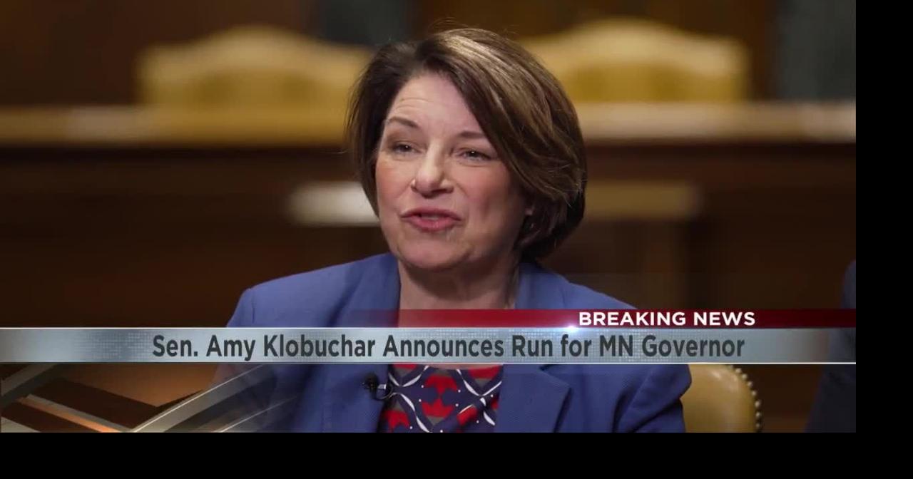 Amy Klobuchar announces campaign for Minnesota Governor | Video | wxow.com