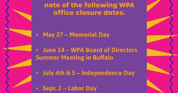 WPA Office Closures Summer 2024 | News | wyopress.org