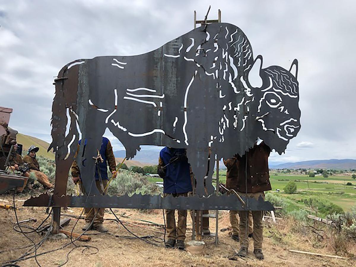 Ancient bison silhouette added to Wenas Mammoth Mountain | Local ...