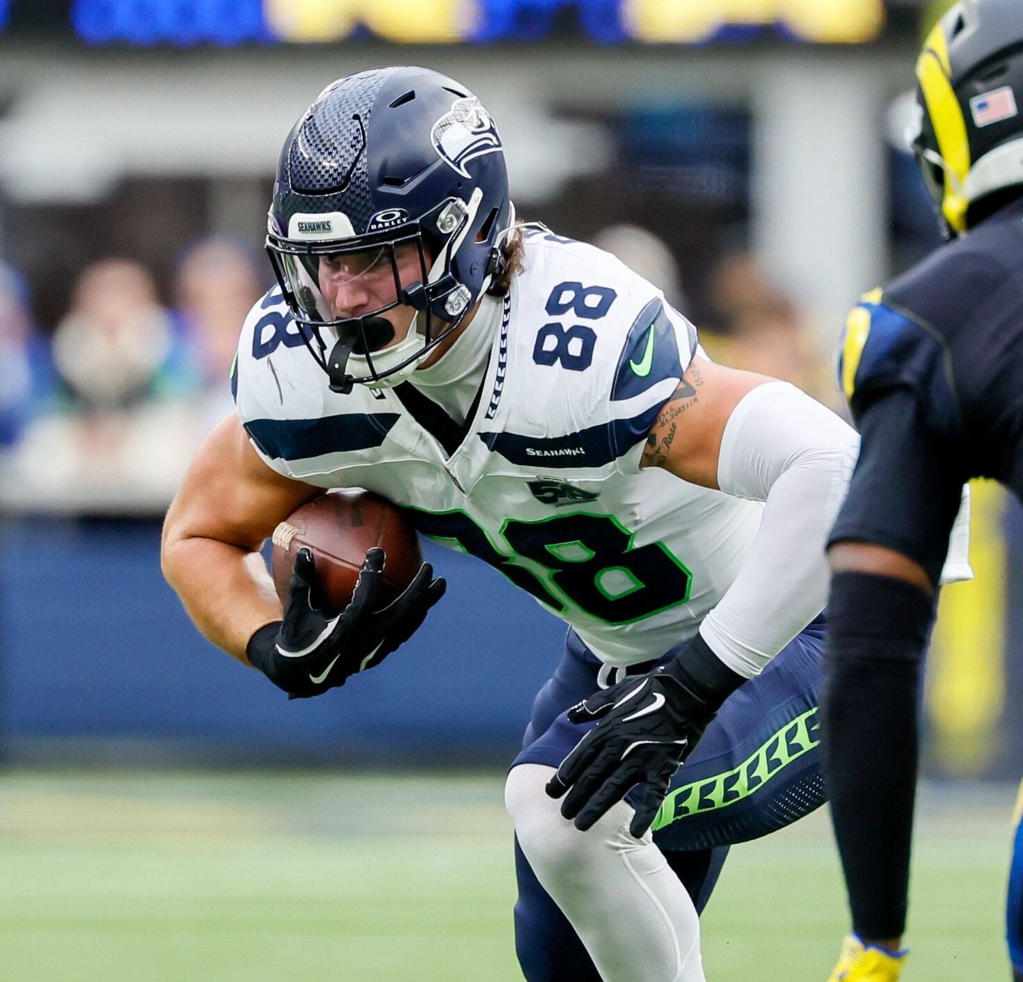 Seahawks tight end AJ Barner developing as pass catcher | Notebook ...