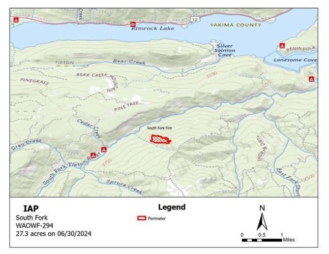 Minimal growth on South Fork fire burning south of Rimrock Lake | Local ...
