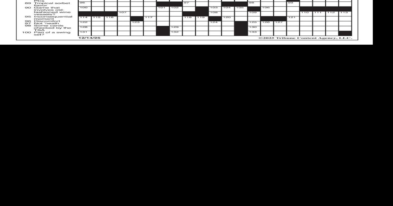 LA Times Crossword: Dec. 14, 2025 | Crosswords | yakimaherald.com