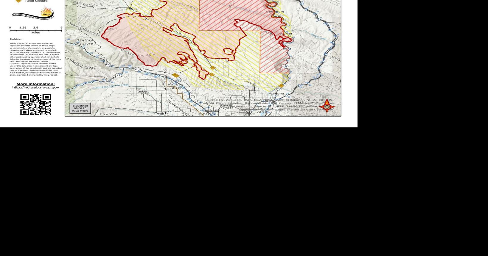 Progress on Evans Canyon Fire with containment at 40%; high winds and ...