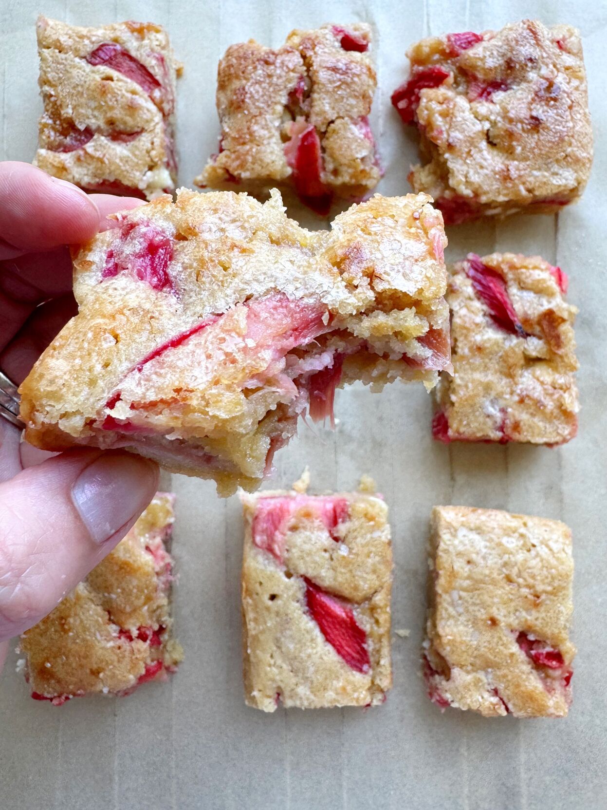 The Salt and Stone: Rhubarb and white chocolate blondies | Food And ...