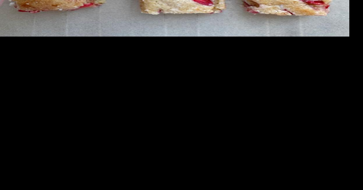 The Salt and Stone: Rhubarb and white chocolate blondies | Food And ...