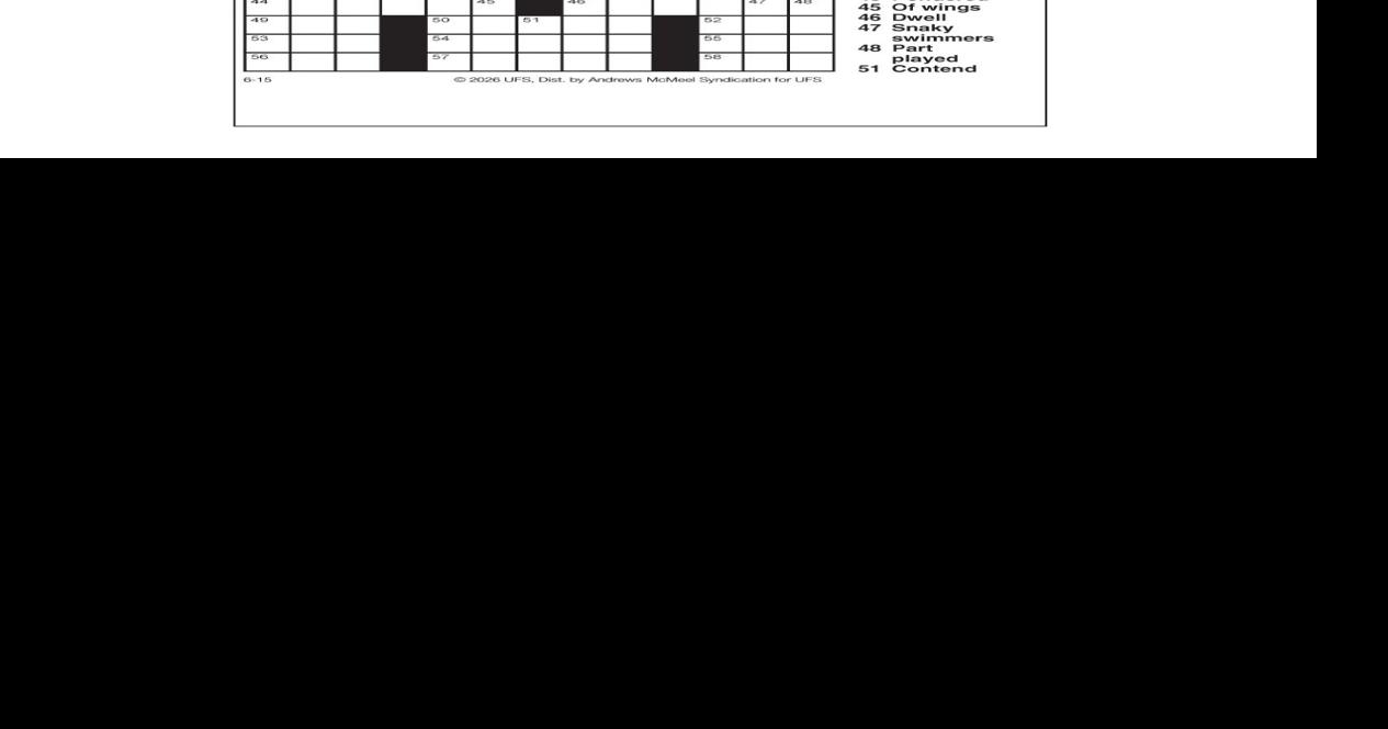 AM Crossword: June 15, 2026 | Crosswords | yakimaherald.com