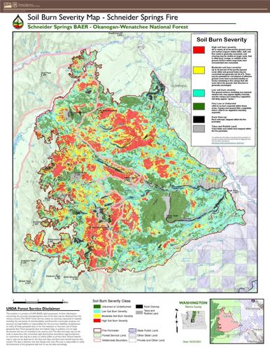 Soil burn severity map Schneider Springs Fire | | yakimaherald.com