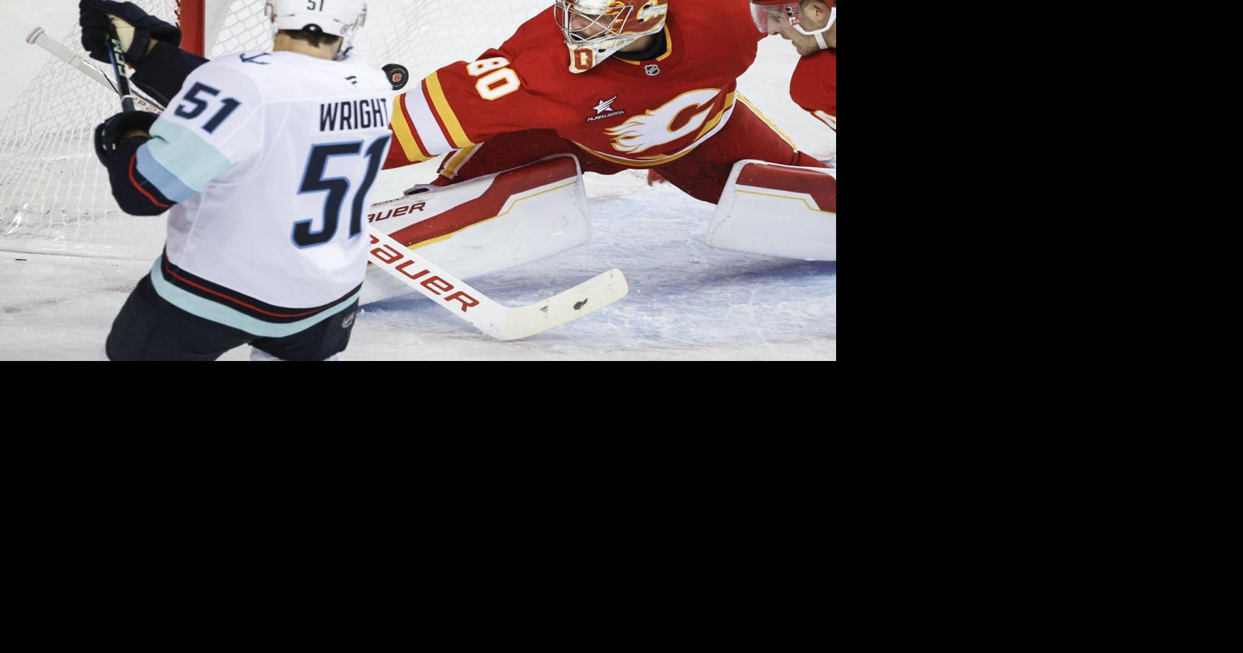 Kraken fall to 1-4 in preseason after overtime loss to Flames | Kraken ...