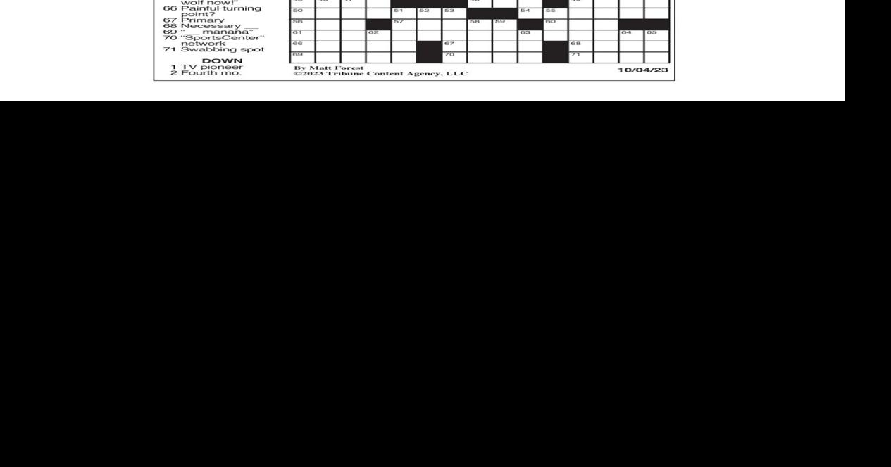 LA Times Crossword: Oct. 4, 2023 | Crosswords | yakimaherald.com