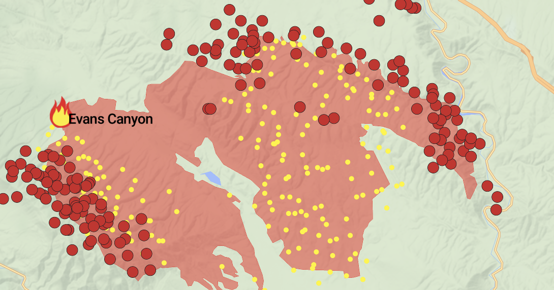 Evans Canyon Fire map | Local | yakimaherald.com
