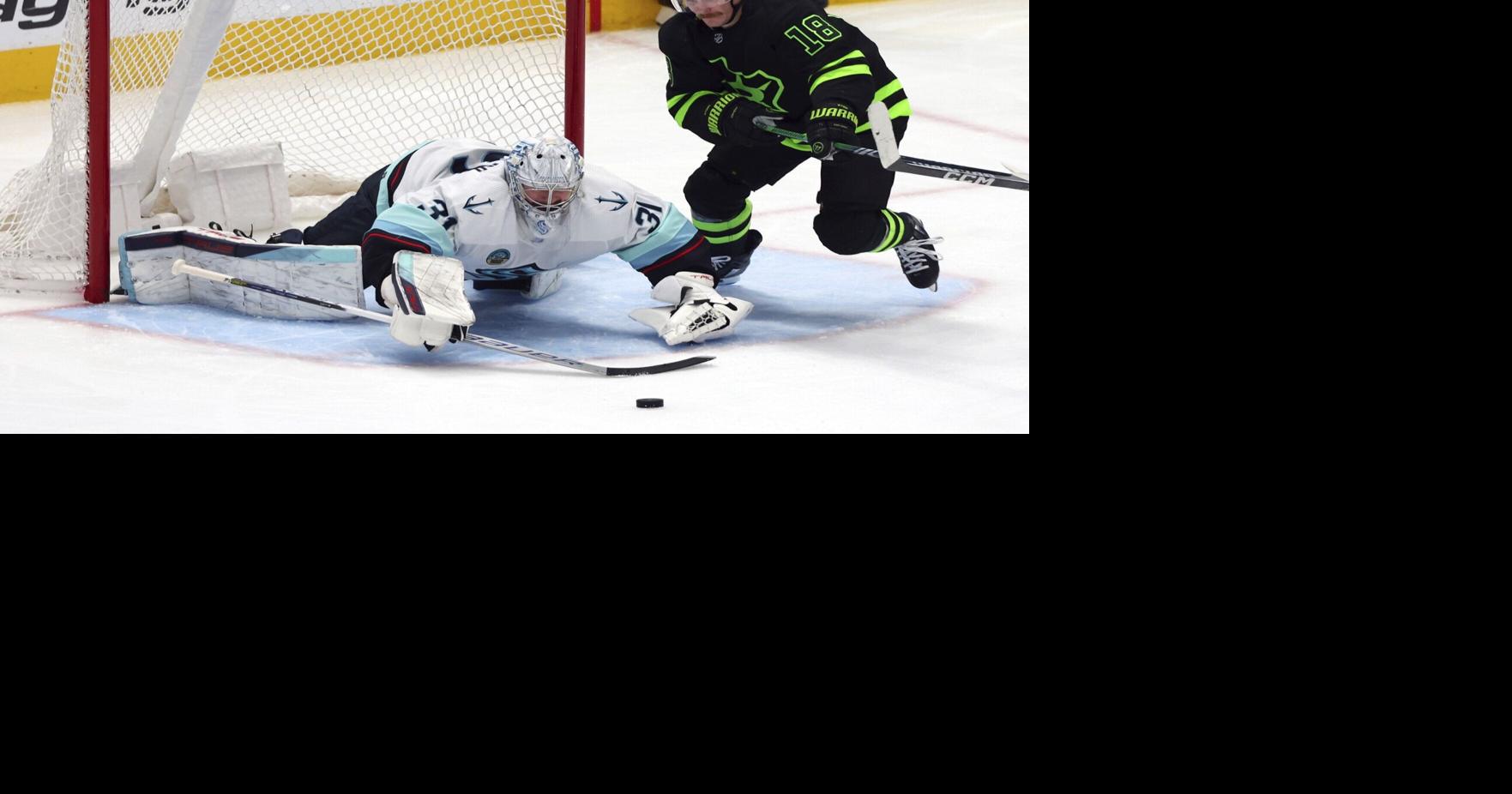 Strong surge by Philipp Grubauer gives Kraken goalie front an ...