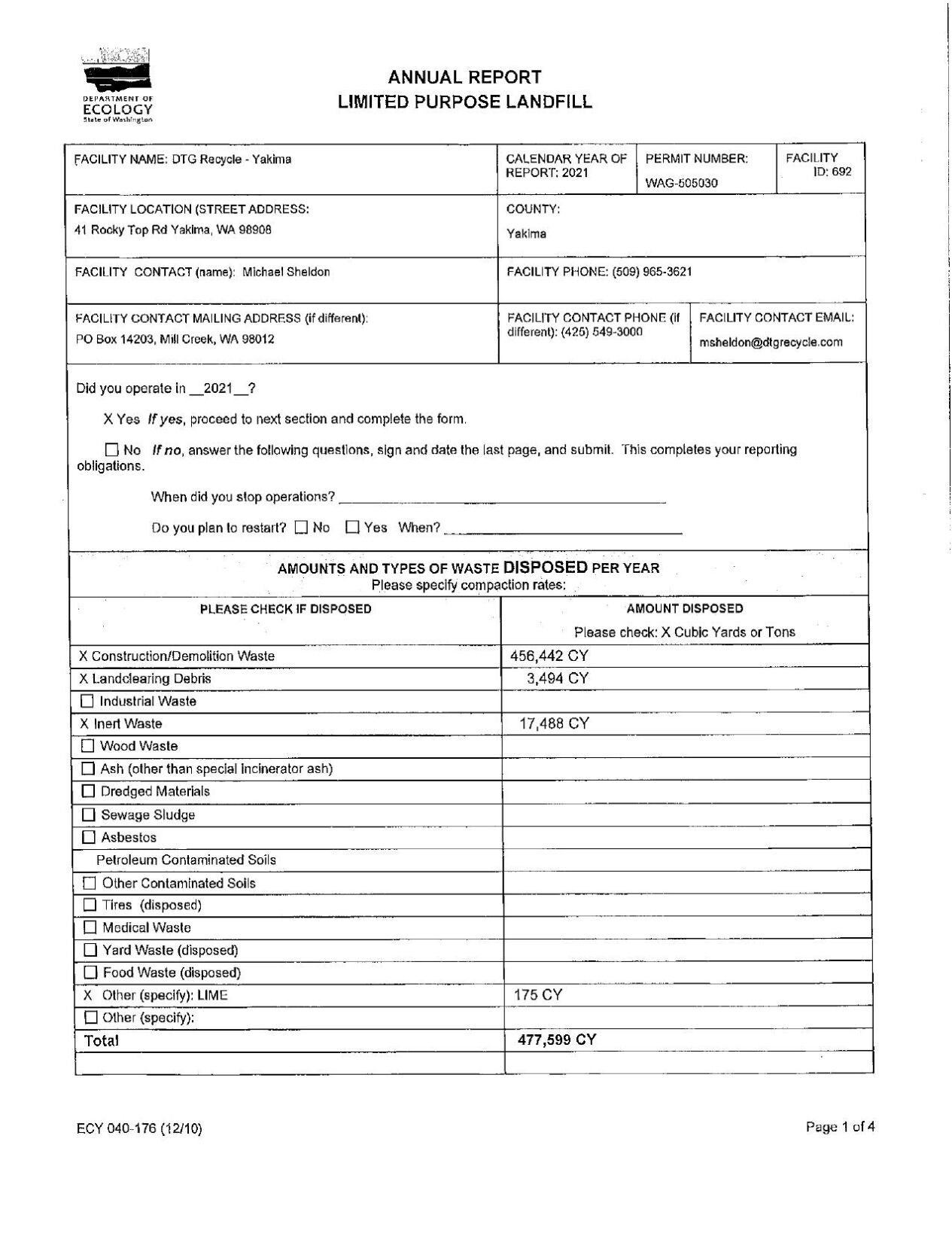 DTG 2021 disposal report | | yakimaherald.com