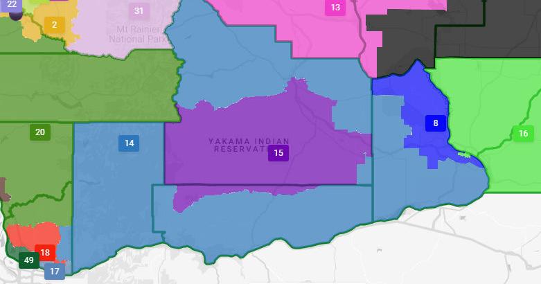 Washington's draft legislative maps unite Yakama Nation and divide ...