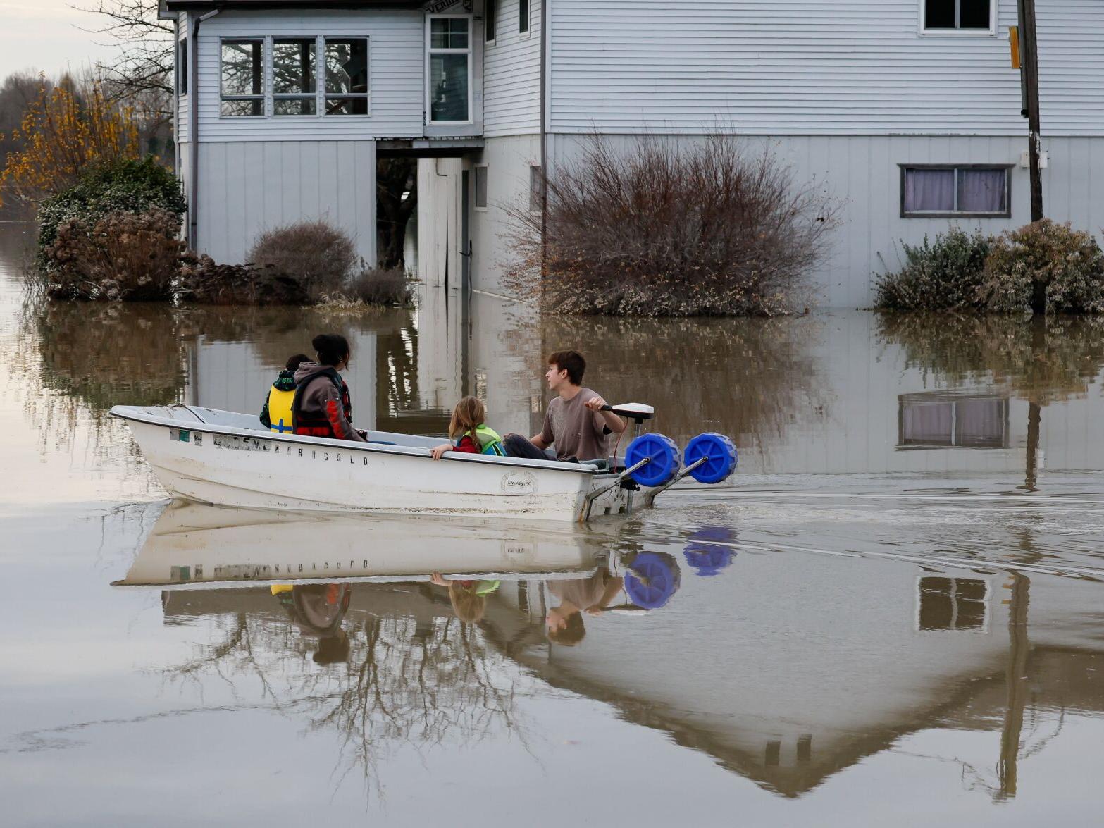 flooded boat