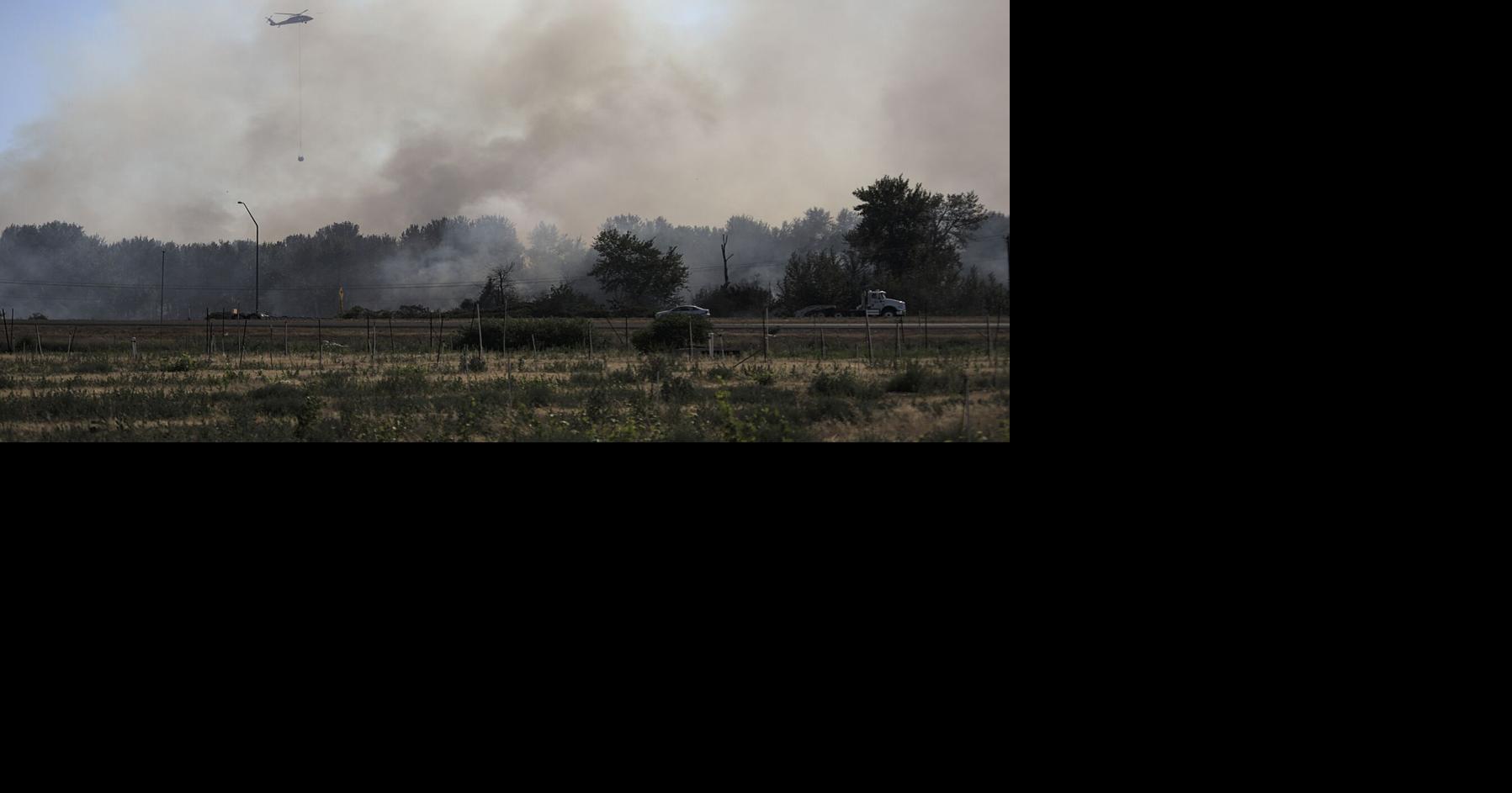 Lower Yakima Valley fire crews battling wildfire along I-82 near Donald ...