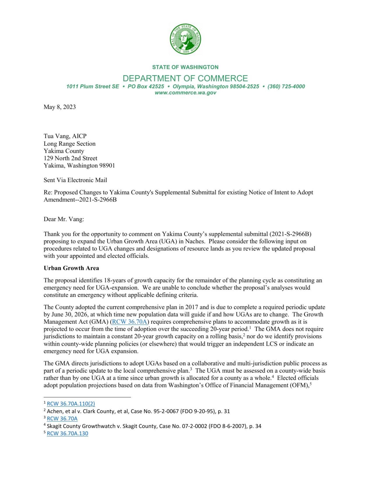 State Department of Commerce letter | | yakimaherald.com