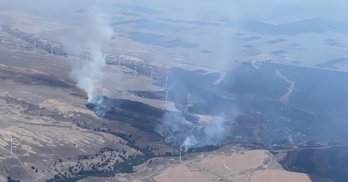 High winds expected Monday on fire near Bickleton in Klickitat County ...