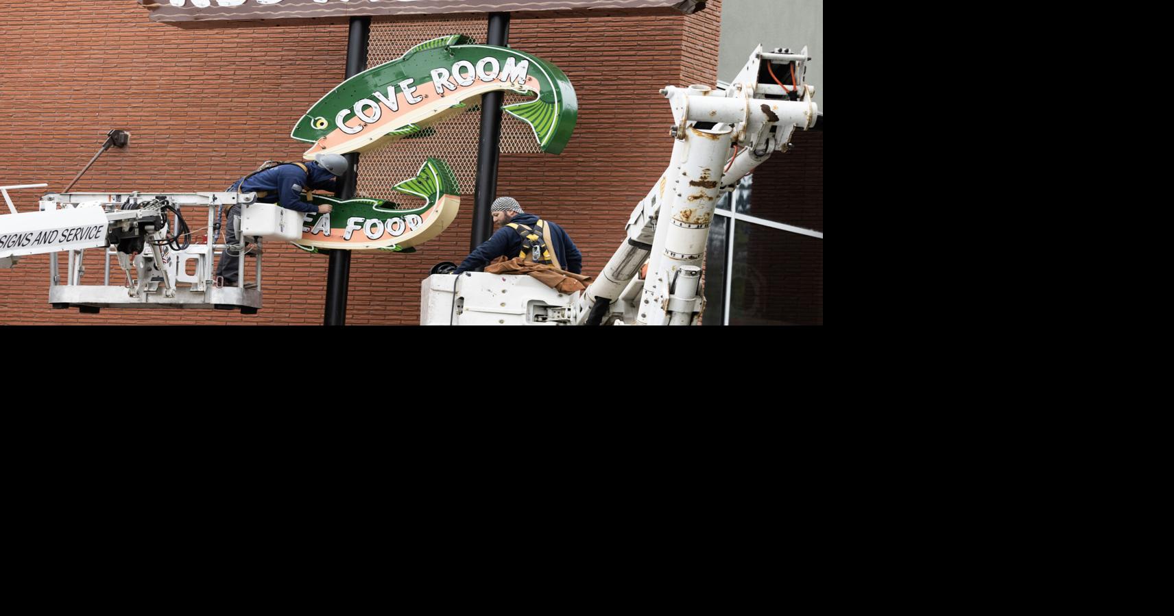 Beloved landmark 410 Restaurant sign installed outside Yakima Valley ...