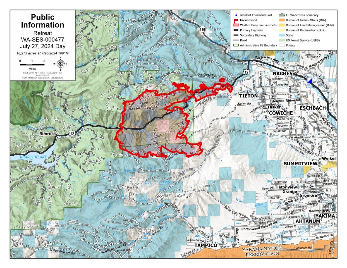 Retreat Fire growing, Black Canyon Fire 30% contained as of Saturday ...