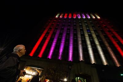 Donors pay for Larson Building lights to raise suicide prevention ...