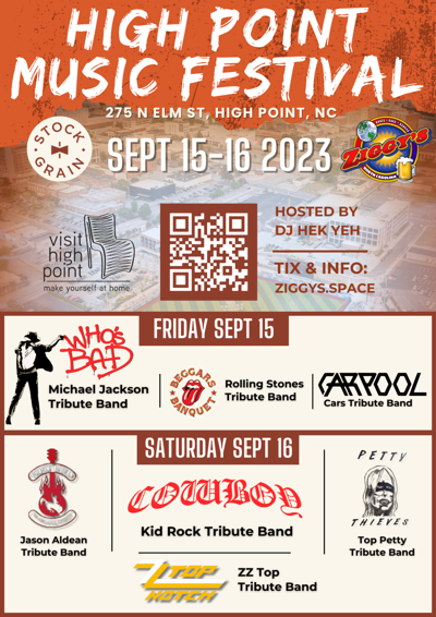 High Point Music Festival by Ziggy’s to Showcase Legendary Tribute ...