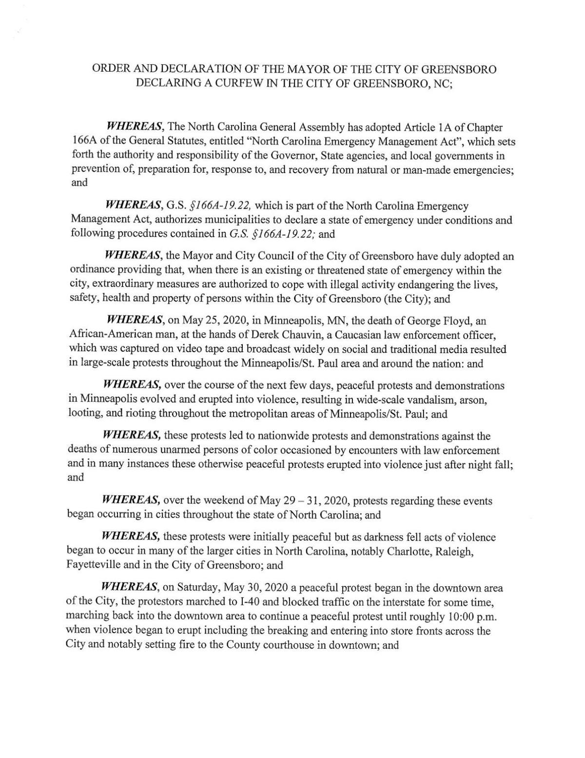 Greensboro Mayor Nancy Vaughan Declares City-wide Curfew | News ...