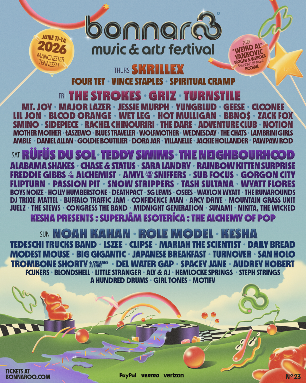 Bonnaroo Announces 2026 Schedule and On-Site Experience Additions ...
